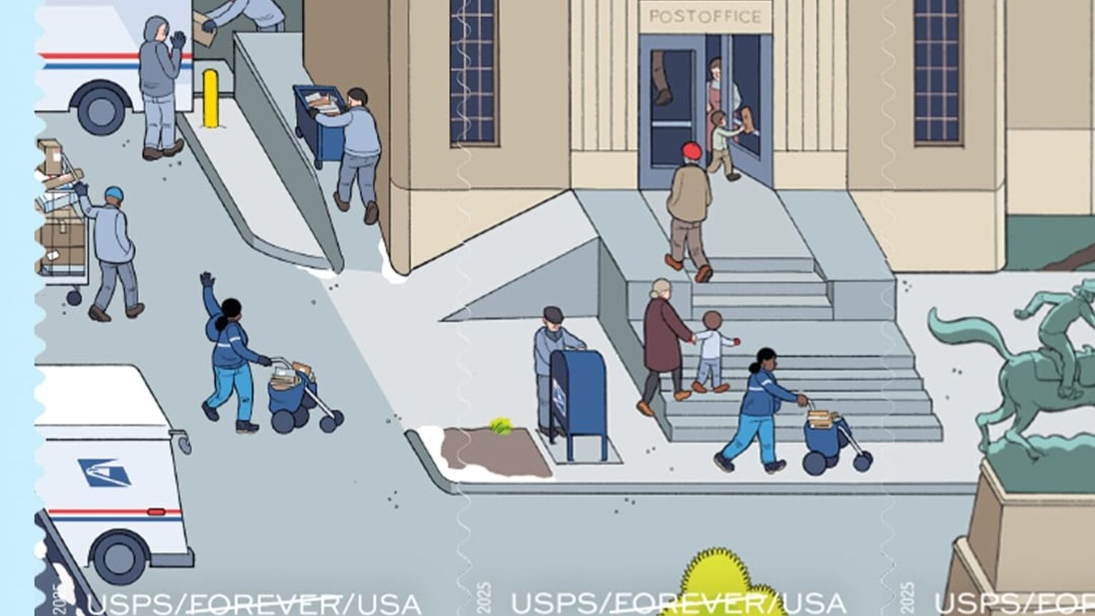 Alum Chris Ware Illustrates USPS Stamps | School of the Art Institute ...
